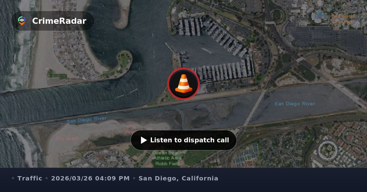 Traffic accident at Nimitz and West Point Loma, San Diego CA | CrimeRadar
