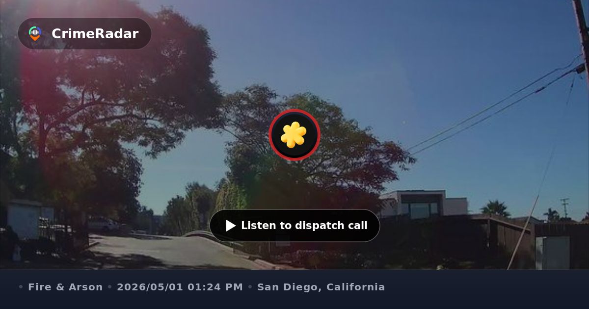 Small vegetation fire near Belden Village Apartments, San Diego CA ...