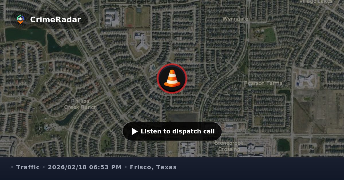 Traffic stop after truck runs red light, Frisco TX | CrimeRadar