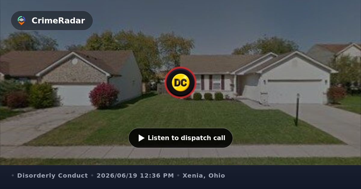 Homeowner repeatedly yelling at utility workers, Xenia OH | CrimeRadar
