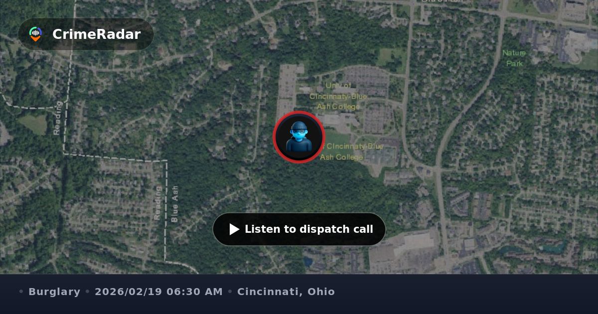 Residential intrusion alarm at Bluewing Terrace home, Cincinnati OH ...