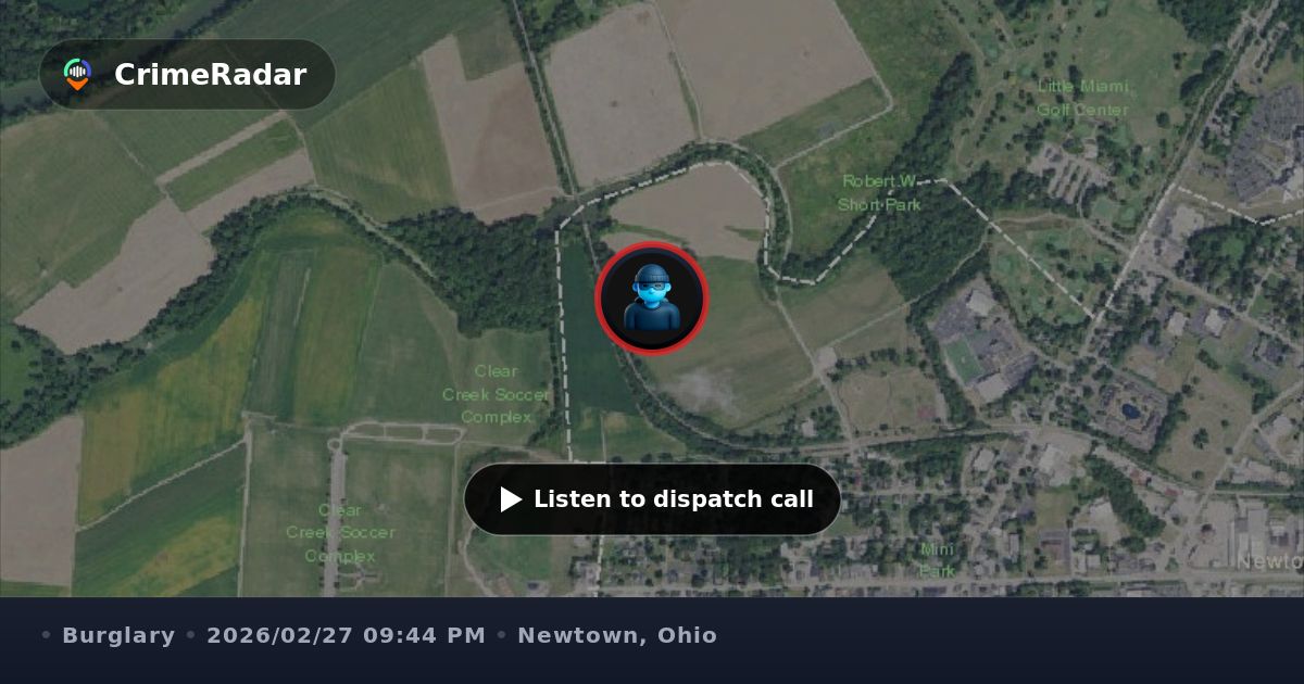 Intrusion alarm at Mercer House on Main Street, Newtown OH | CrimeRadar