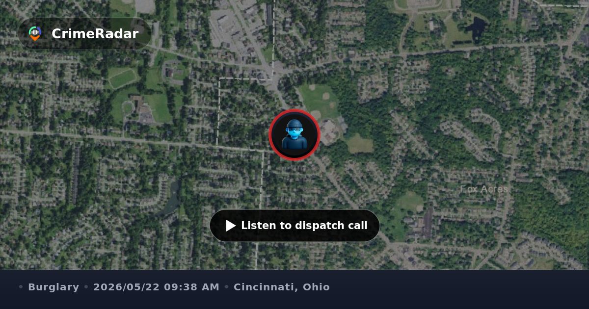 Intrusion alarm reported at Fairwood Road home, Cincinnati OH | CrimeRadar