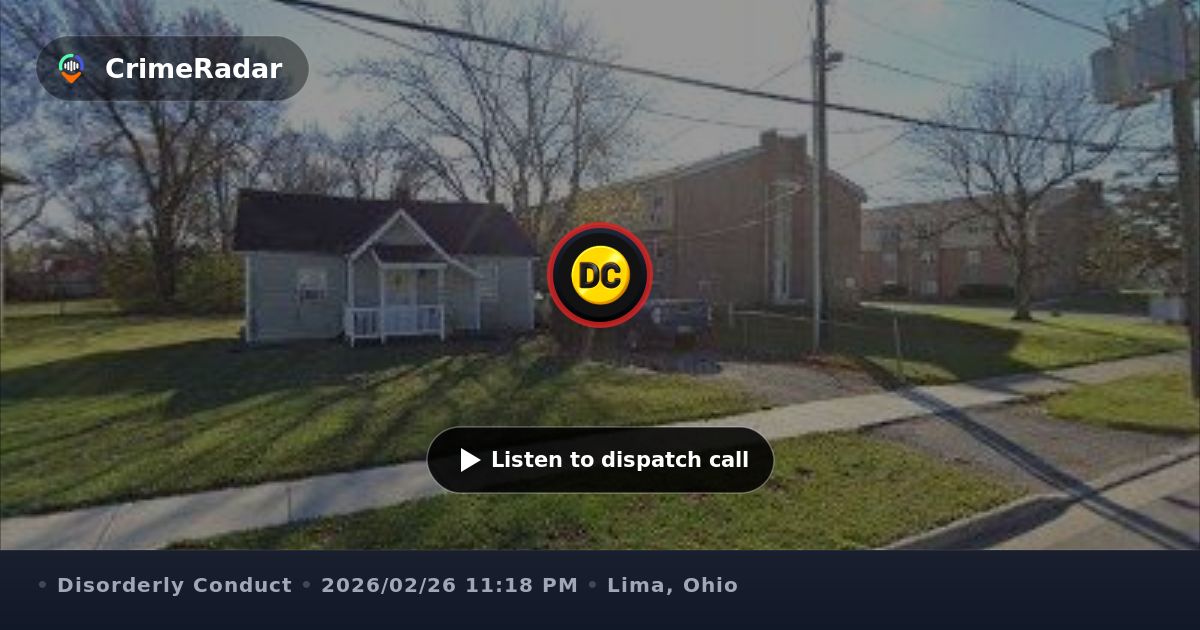 Loud noise complaint at East 4th Street apartment, Lima OH | CrimeRadar