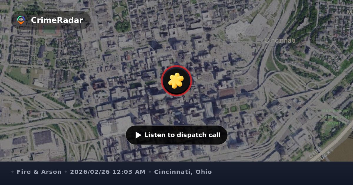Fire alarm at building on Main Street, Cincinnati OH | CrimeRadar