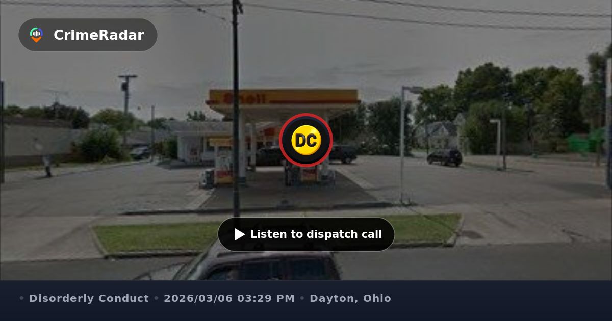 Well-being check at gas station after argument, Dayton OH | CrimeRadar