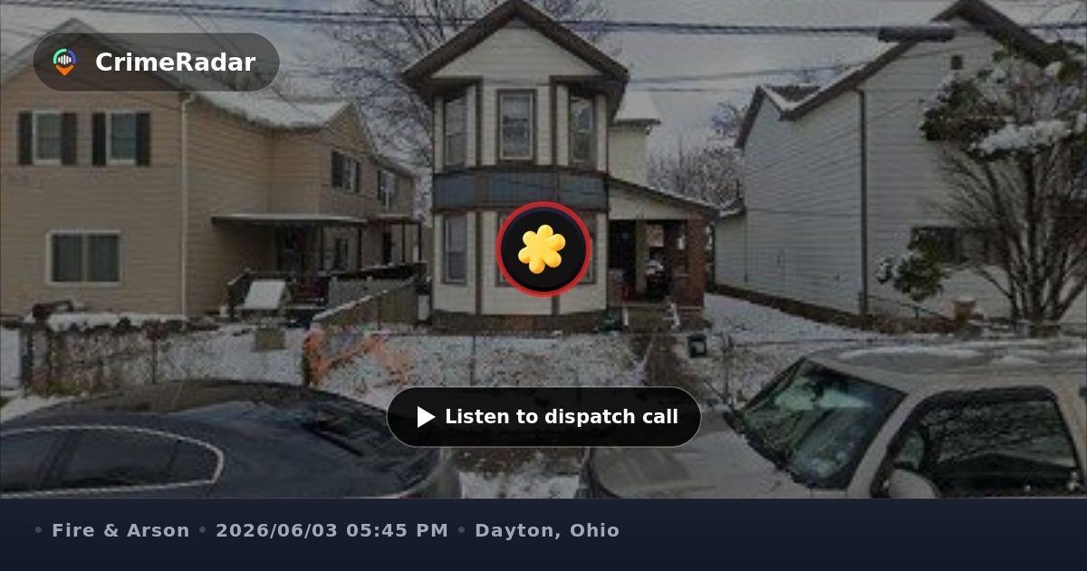 House fire with possible entrapment on Taylor Street, Dayton OH ...