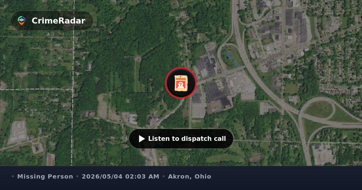 Officers search for missing woman near office building, Akron OH ...