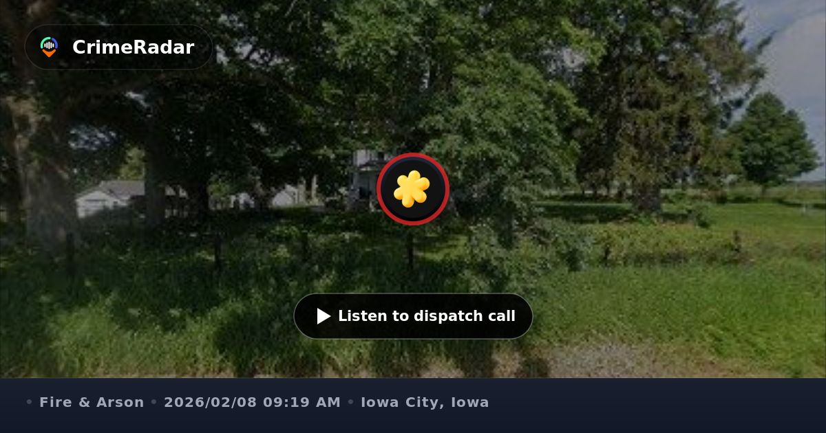 Vegetation fire on Newport Road in Iowa City, Iowa City IA | CrimeRadar