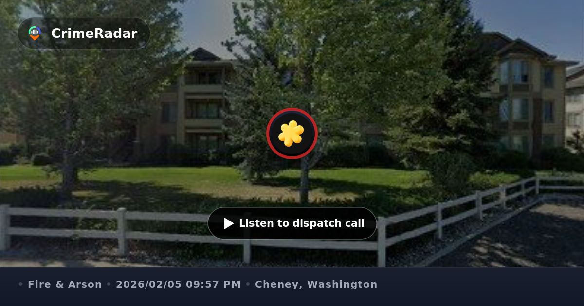 Dumpster fire reported near Betz Road in Cheney, Cheney WA | CrimeRadar