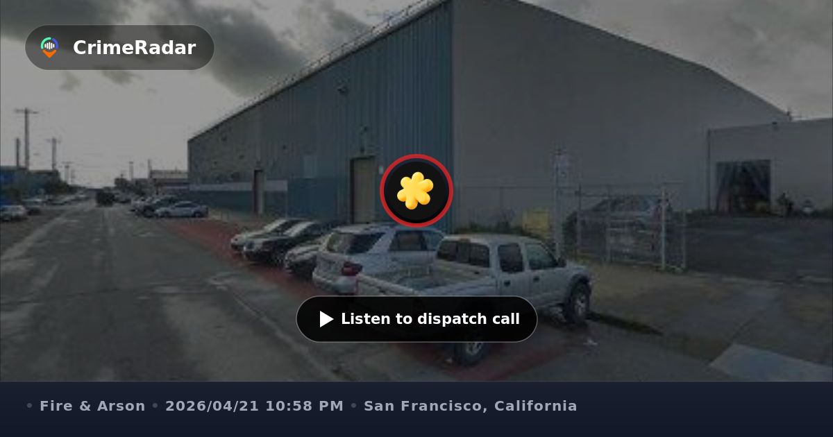 Small on-site fire at Ingles Street and Armstrong, San Francisco CA ...