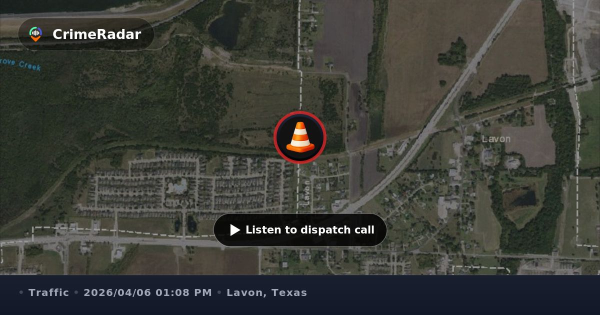 Traffic stop at Lake Road and Main Street, Lavon TX | CrimeRadar