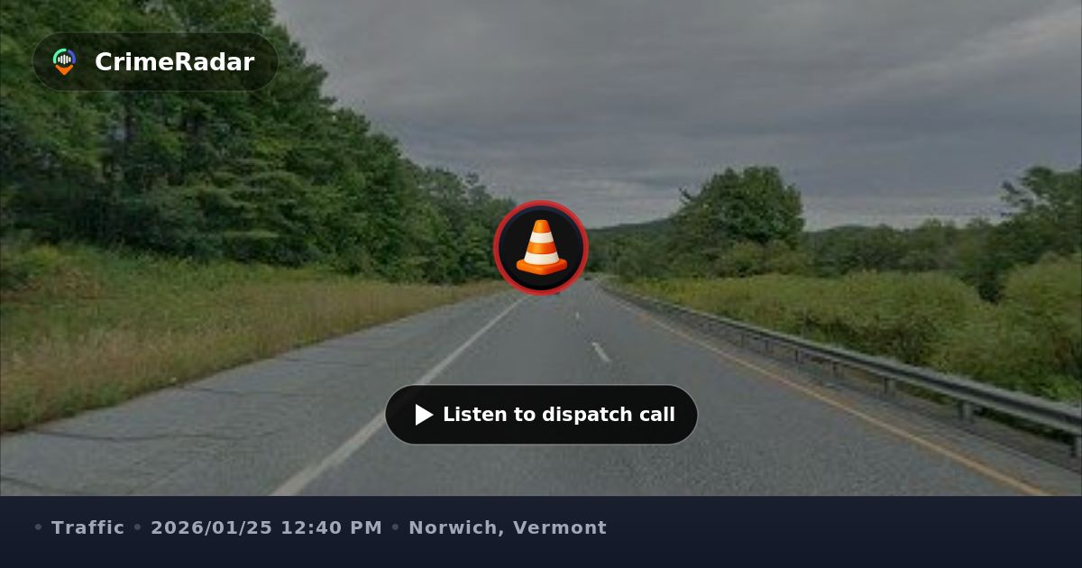 Vehicle fire after crash on I‑91 northbound, Norwich VT | CrimeRadar
