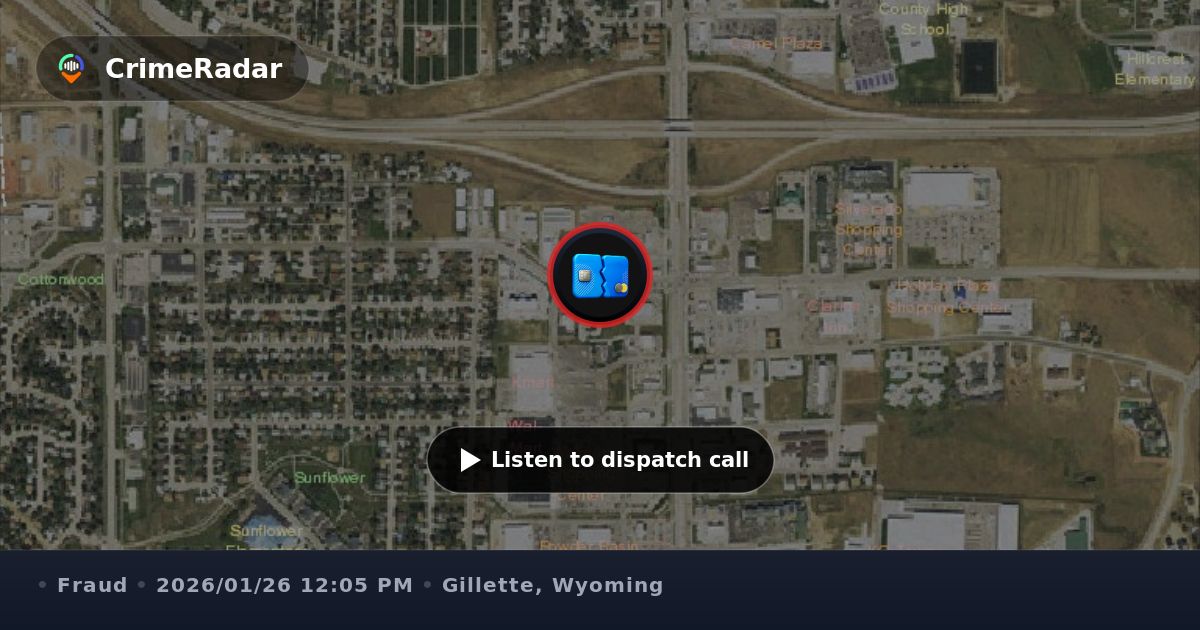 Possible fraud at downtown bank, Gillette WY | CrimeRadar