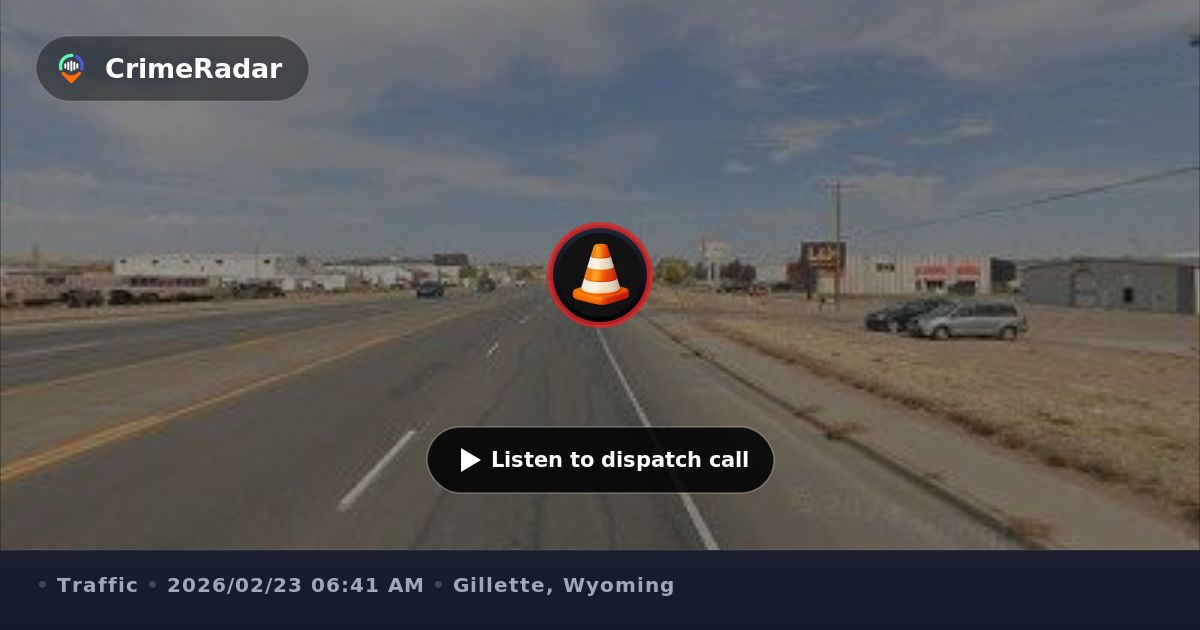 Single car crash off Highway 59 near bypass, Gillette WY | CrimeRadar