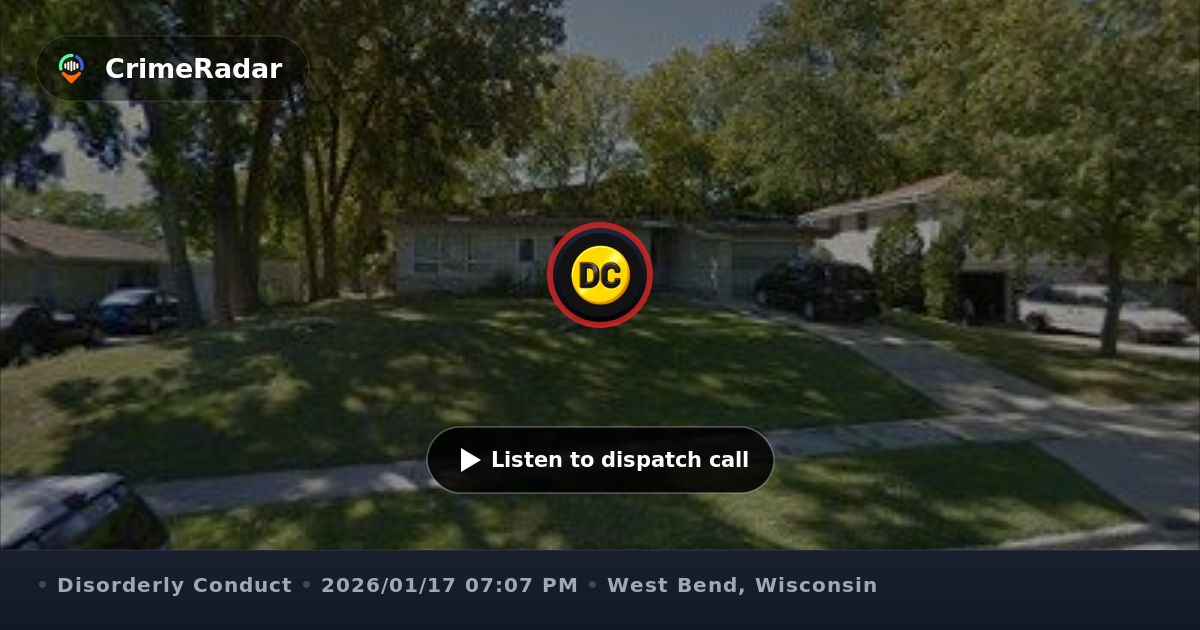 Possible harassment complaint near Wayne Rd, West Bend WI | CrimeRadar