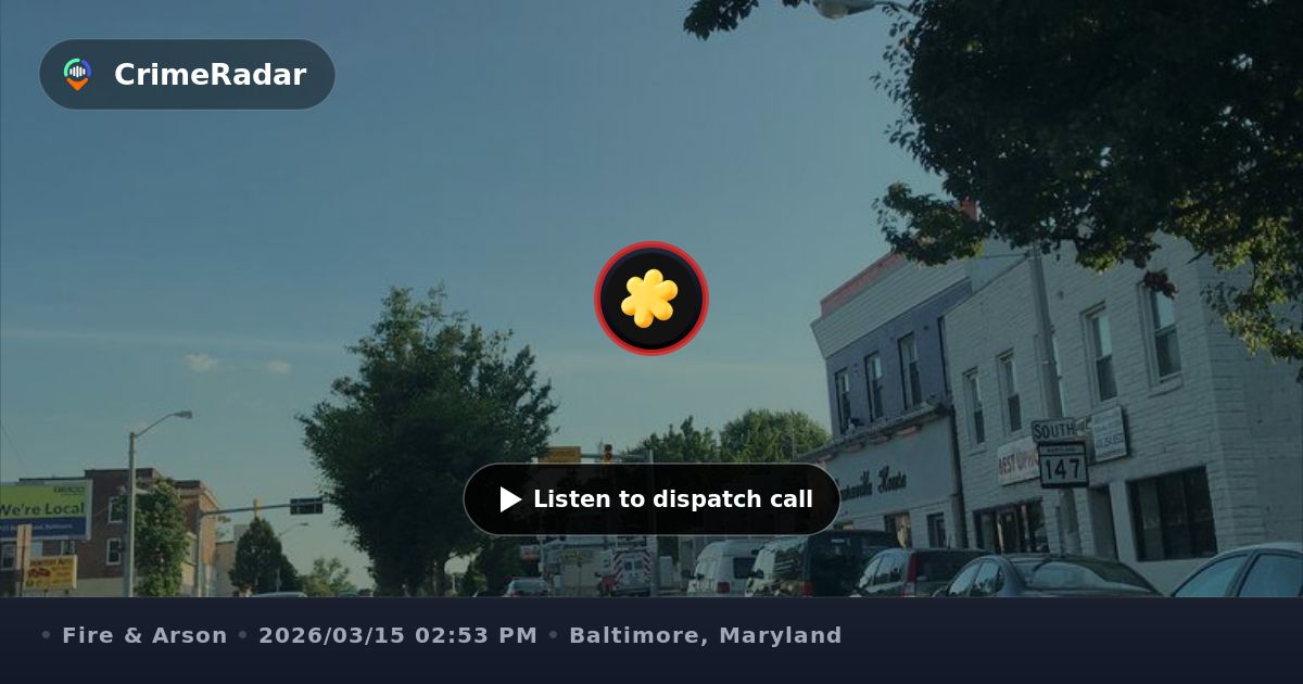 Crews investigate report of fire at commercial building, Baltimore MD ...