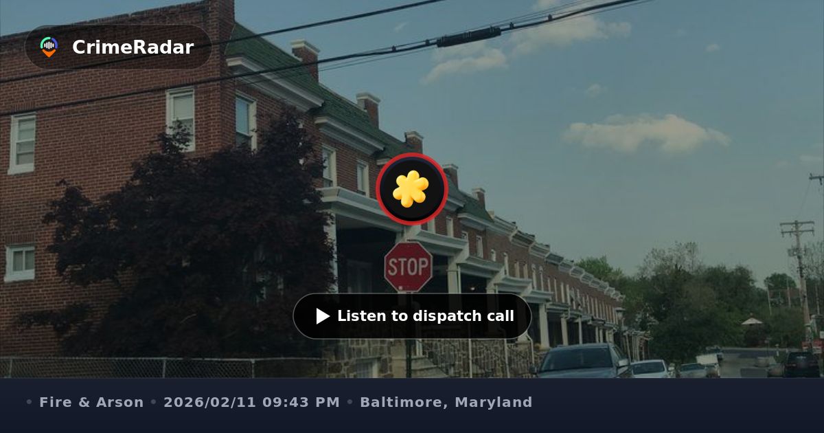 Natural gas leak reported on Montpelier Street, Baltimore MD | CrimeRadar
