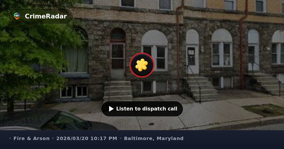 Commercial building fire on North Calvert Street, Baltimore MD | CrimeRadar