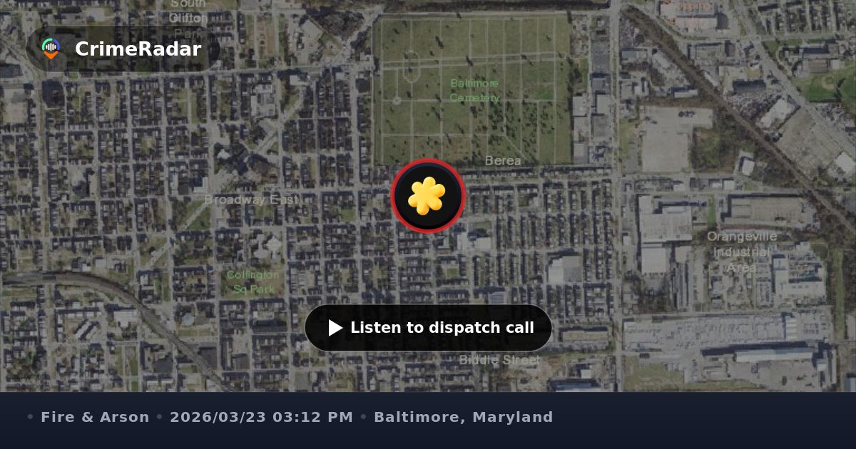 Fire alarm with detector sounding on Bradford Street, Baltimore MD ...
