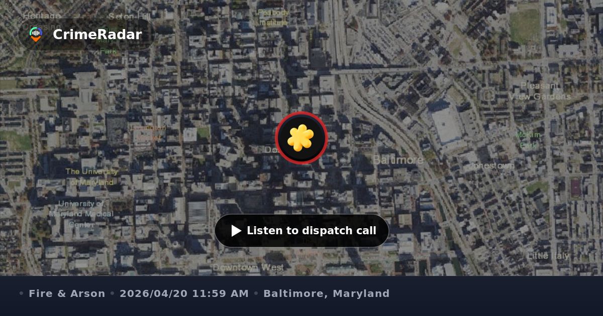 Small debris fire outside DPW building, Baltimore MD | CrimeRadar