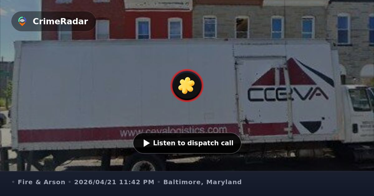 Fire in vacant two-story dwelling on East Oliver, Baltimore MD | CrimeRadar