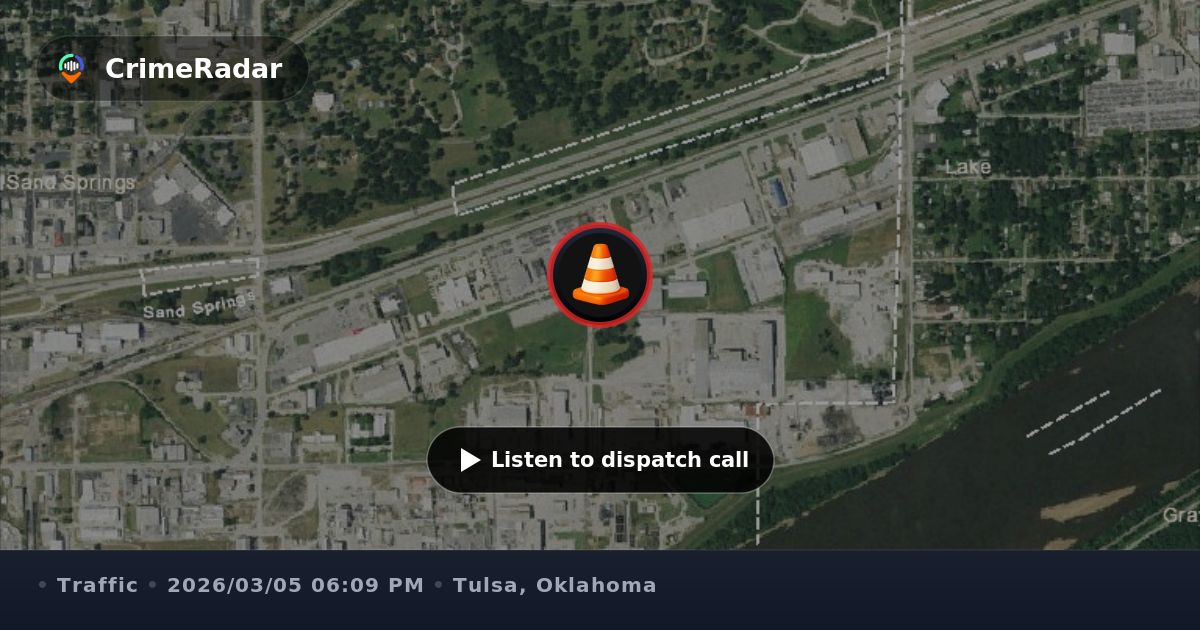 Single-car crash on Gilcrease Turnpike off-ramp, Tulsa County OK ...