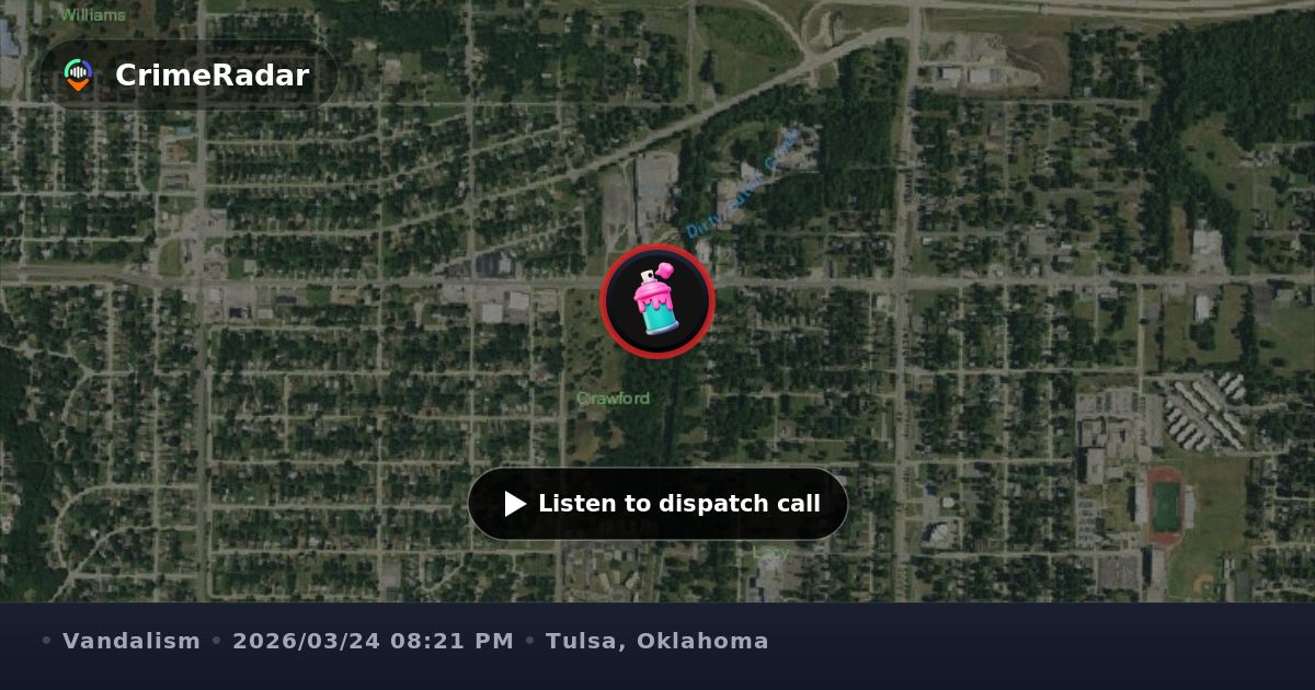 Electrical panel vandalized at Lacy Park, Tulsa OK | CrimeRadar