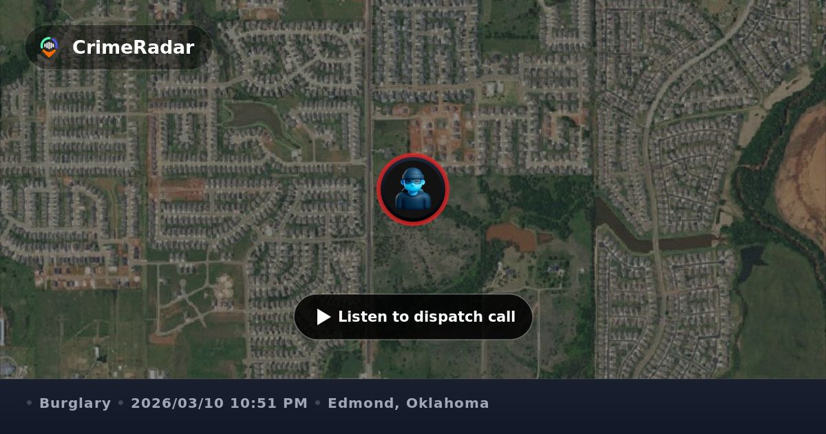 Residential alarm with broken window reported, Edmond OK | CrimeRadar