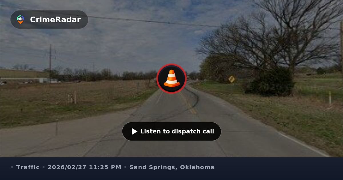 Car and motorcycle crash with injured rider, Sand Springs OK | CrimeRadar
