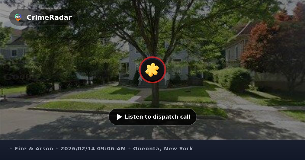 Structure fire at 57 Maple Street in Oneonta, Oneonta NY | CrimeRadar