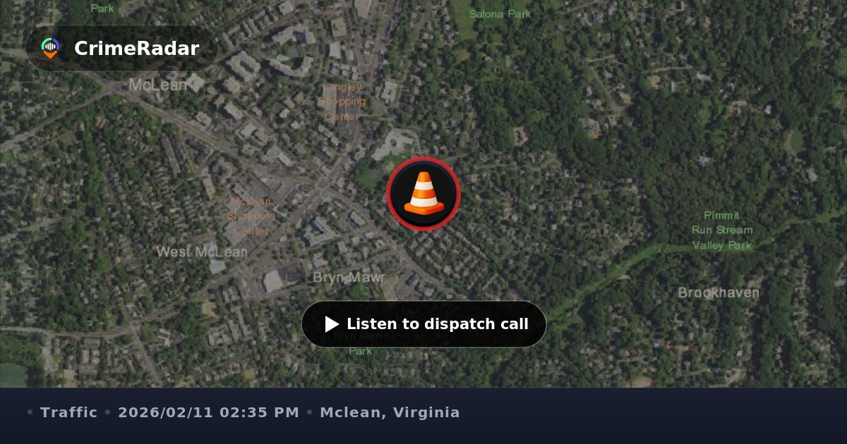 Car stuck on snow embankment at fire station, Mclean VA | CrimeRadar