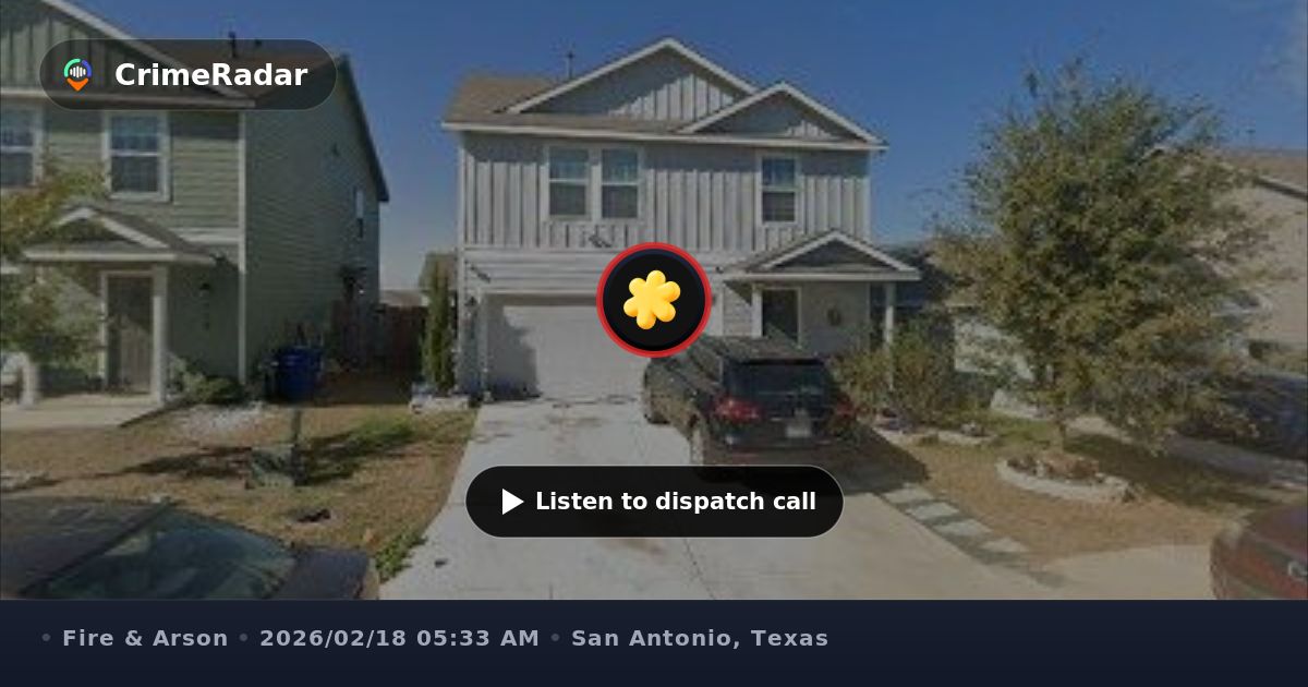 Fire department response to reported fire at address, San Antonio TX ...
