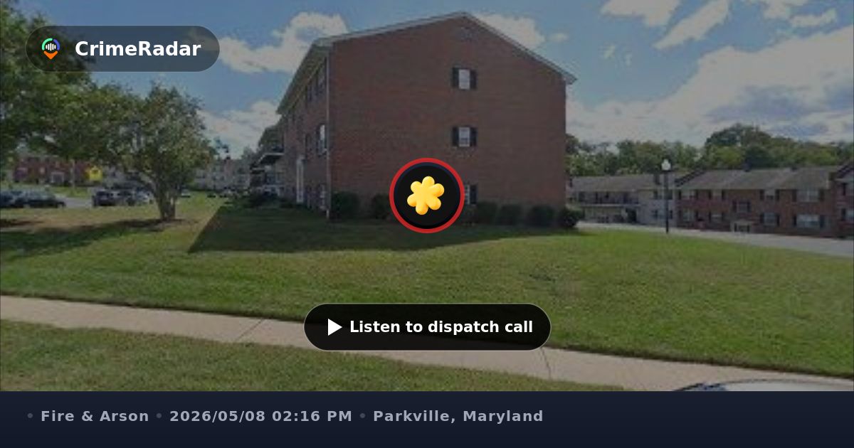 Structure fire reported on Holstead Road, Parkville MD | CrimeRadar