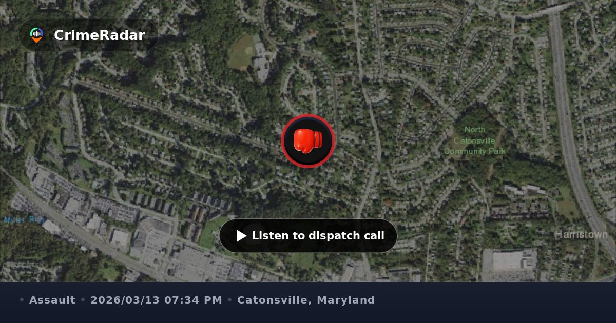 Man injured in fight at Cedar Bluff Court home, Catonsville MD | CrimeRadar