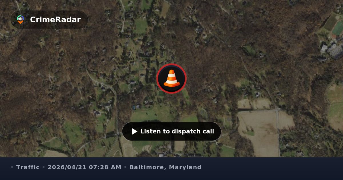 Single car crash into ditch on Green Spring Valley Rd, Baltimore County ...