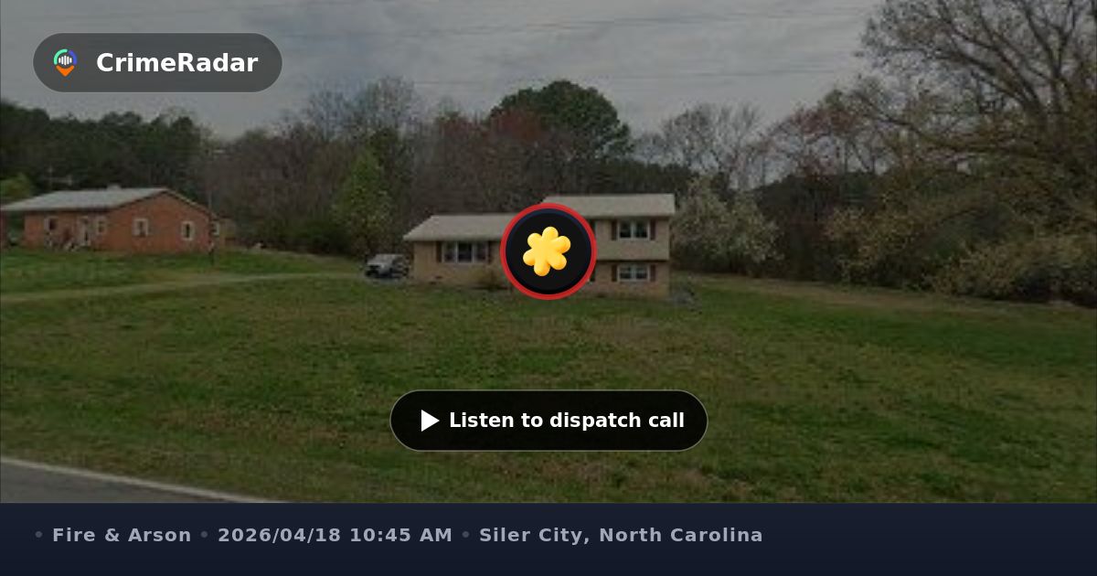 Structure fire reported on Harold Andrews Road, Siler City NC | CrimeRadar