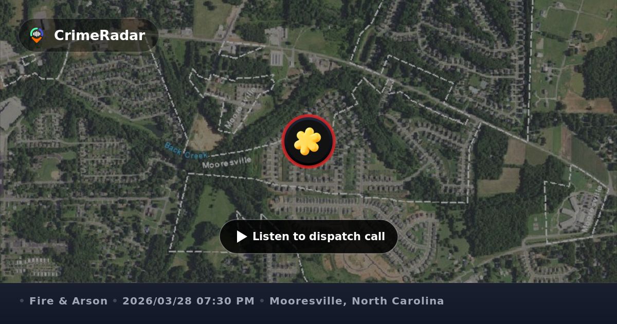 Engine dispatched for fire at Cedarcroft Drive, Mooresville NC | CrimeRadar