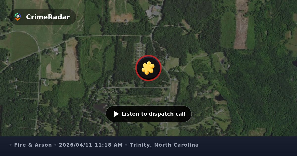 Small smoldering stump fire on Poplar Ridge Road, Trinity NC | CrimeRadar