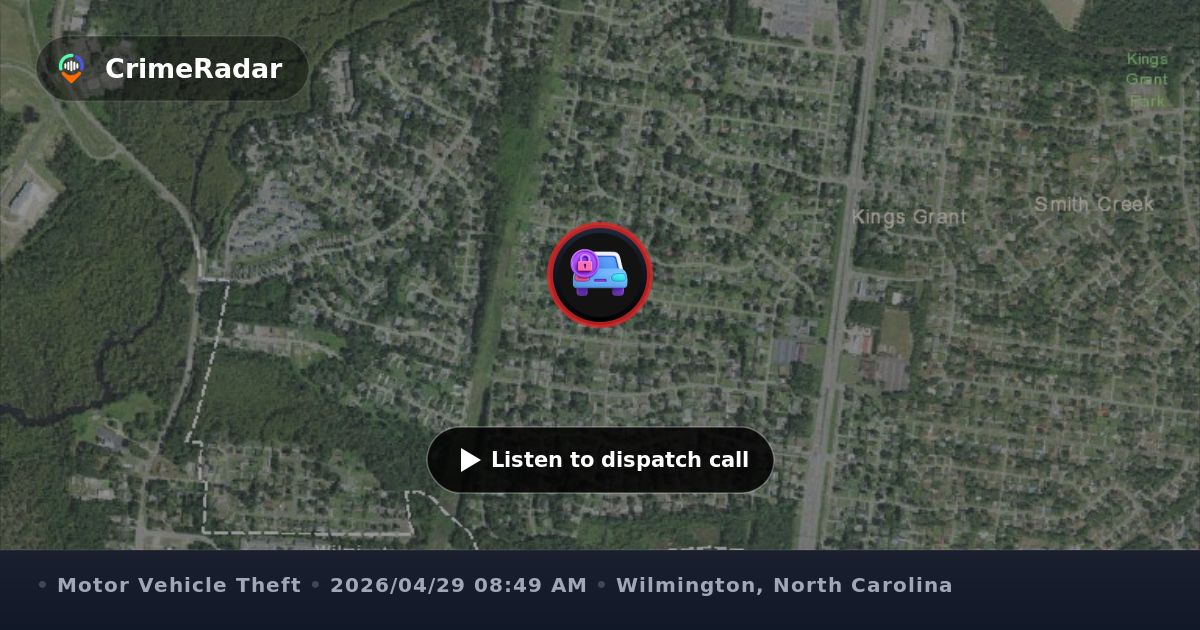 Stolen Nissan reported on Litchfield Way, Wilmington NC | CrimeRadar
