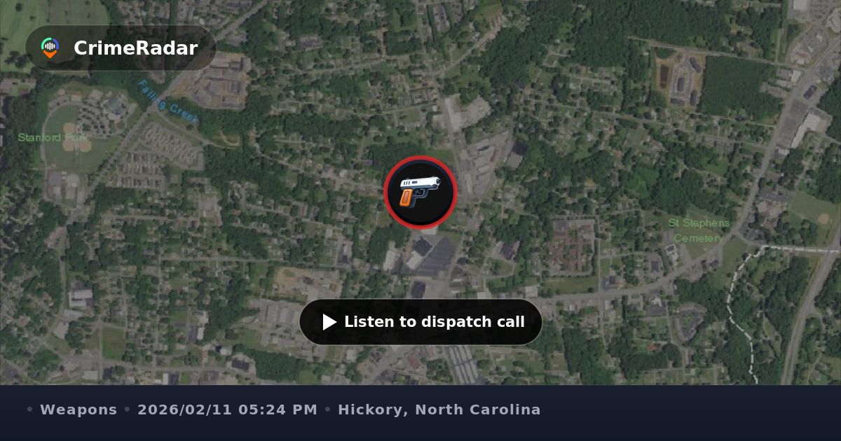 Multiple gunshots reported near Springs Road area, Hickory NC | CrimeRadar