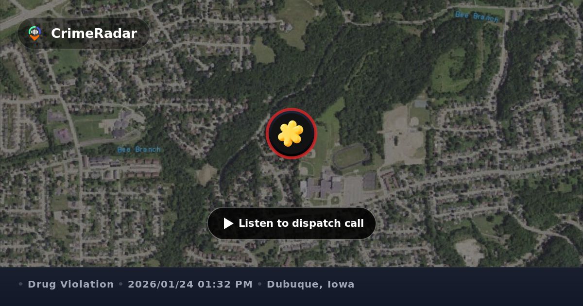 Apparent overdose at apartment near Coventry Park, Dubuque IA | CrimeRadar