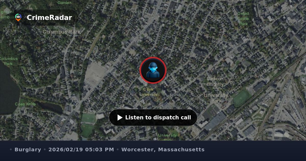 Officers search area after trespass report, Worcester MA | CrimeRadar