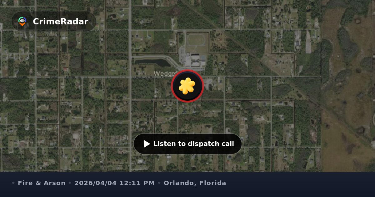 SUV fire spreads to grass under power lines, Orlando FL | CrimeRadar