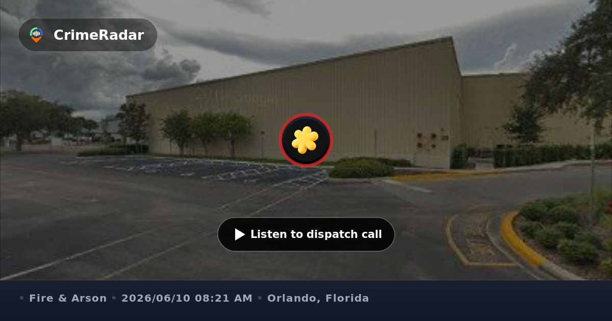 Empty tractor trailer on fire at Coca-Cola center, Orlando FL | CrimeRadar