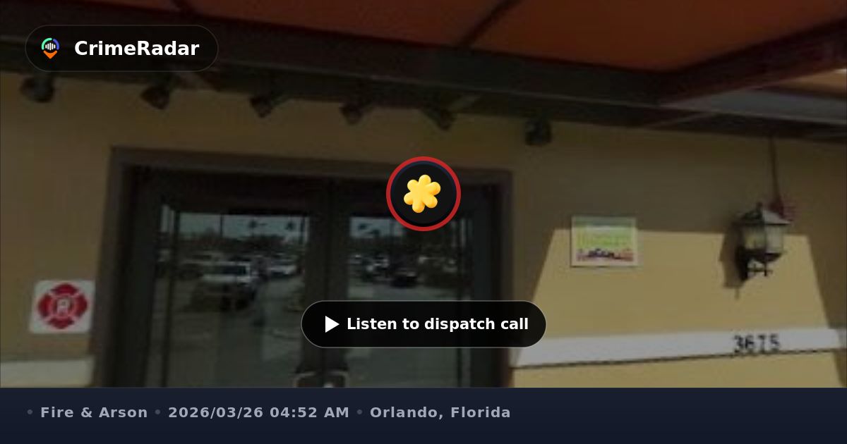 Apartment or commercial fire on East Colonial Drive, Orlando FL ...