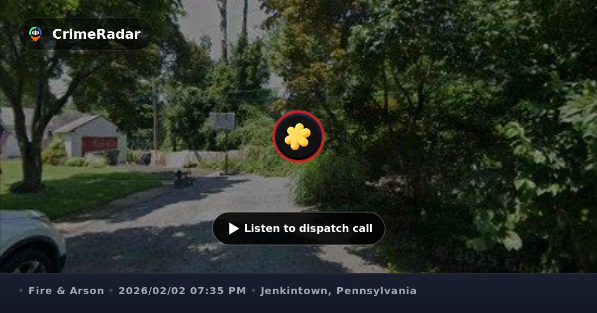 Fire crew responds to carbon monoxide alarm, Jenkintown PA | CrimeRadar
