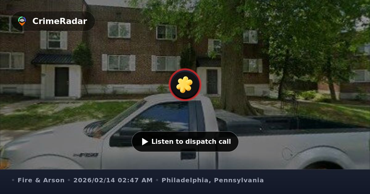 Apartment building fire on Fillmore Terrace, Philadelphia PA | CrimeRadar