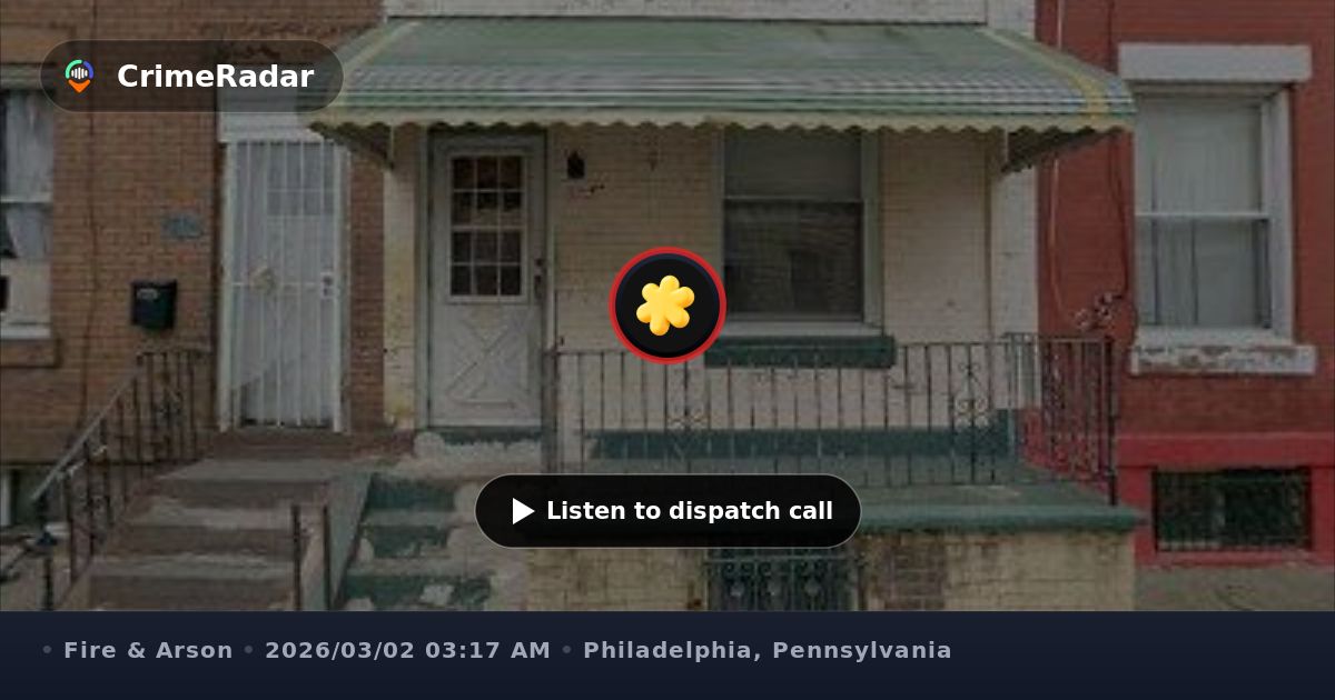 House fire on North Ringgold Street, Philadelphia PA | CrimeRadar