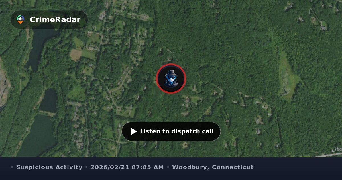 Suspicious pickup truck idling in driveway, Woodbury CT | CrimeRadar